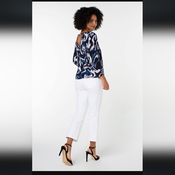 Liverpool | Tops | Liverpool Los Angeles Double Woven Vneck Blouse Size ...